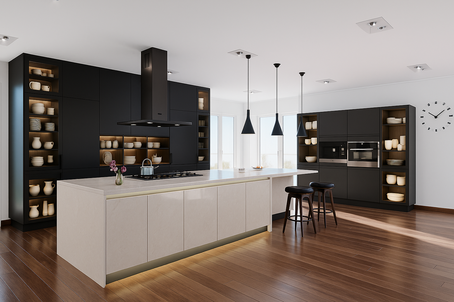 Sleek Kitchen by Asian Paints – HomeInterio